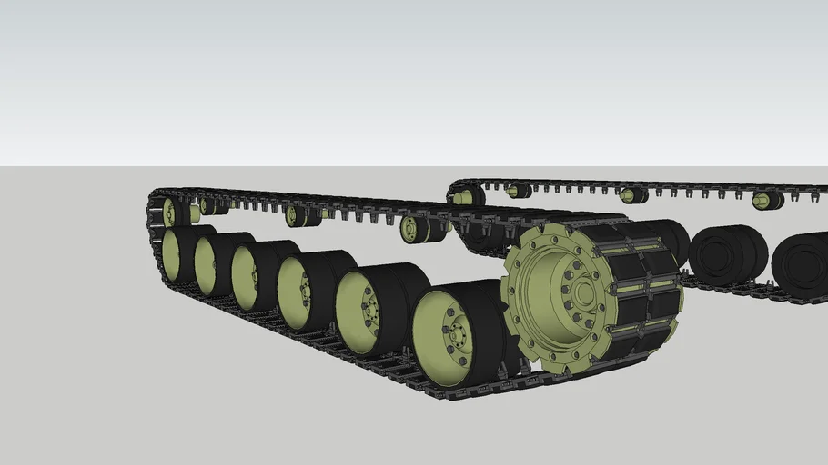 Tank Tracks with rubber inserts | 3D Warehouse