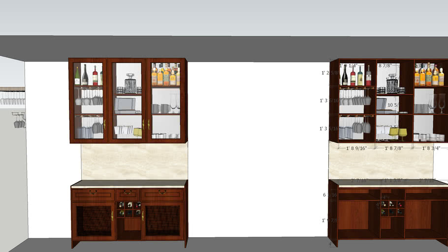 Vintage bar cabinet | 3D Warehouse