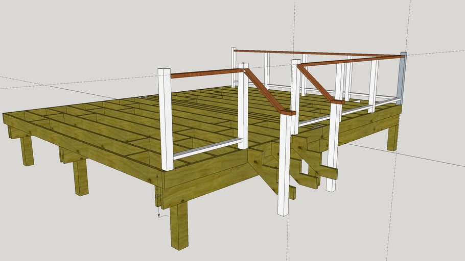 16x20 wood deck frame | 3D Warehouse