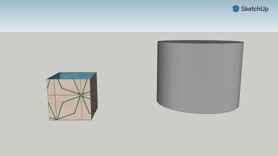 cubo y cilindro | 3D Warehouse