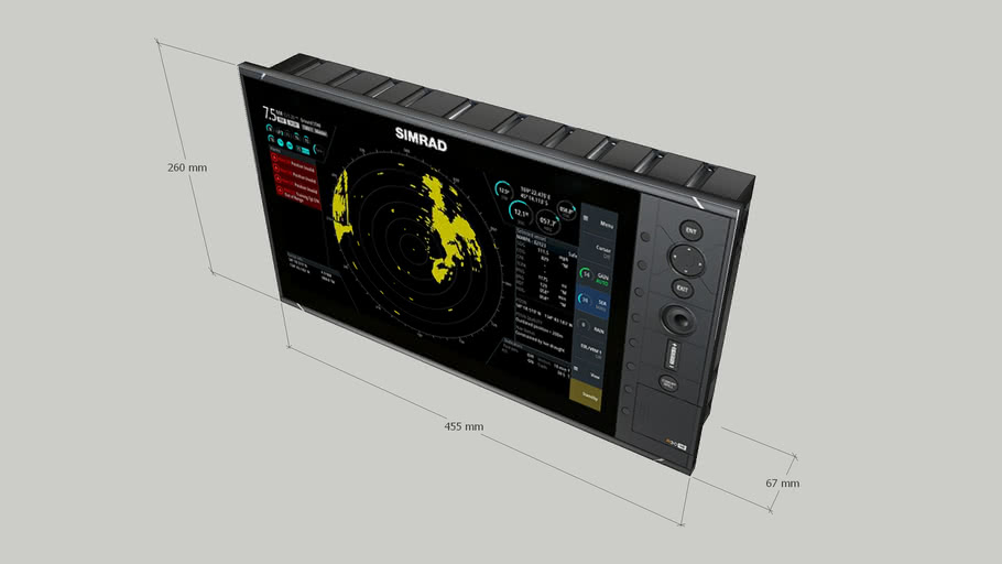 SIMRAD R3016 Radar Control Unit 16' | 3D Warehouse