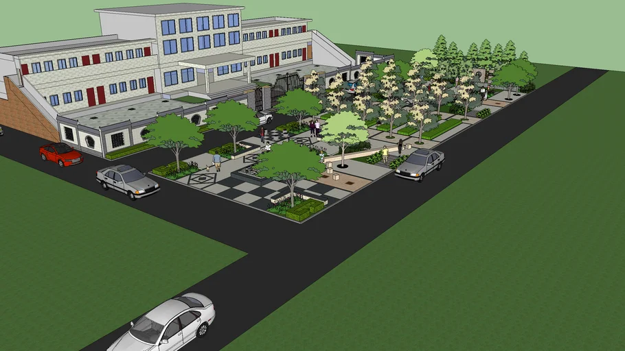 A recreation park near a street | 3D Warehouse