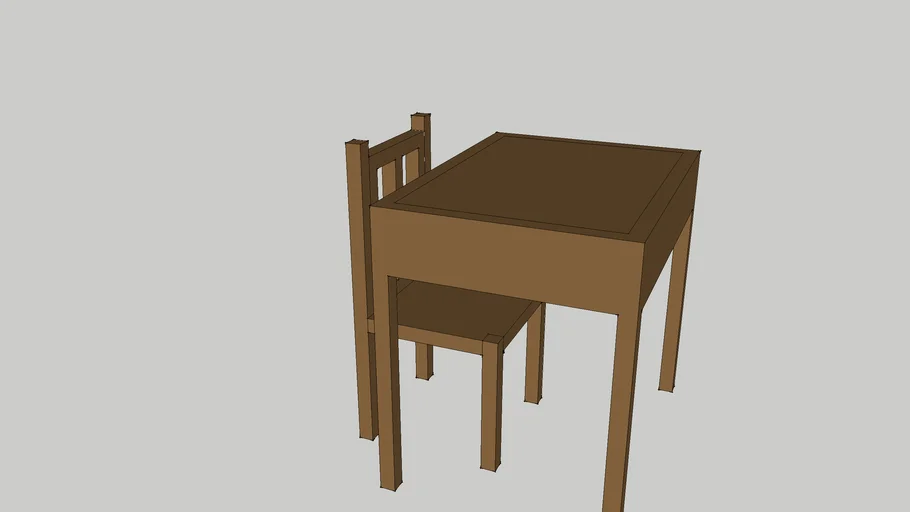 Wooden reading table | 3D Warehouse