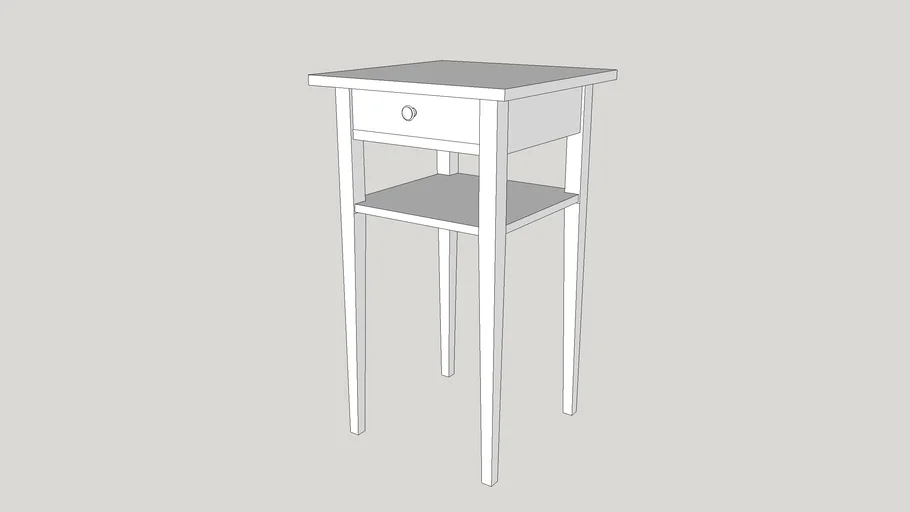 Shaker bedside table with drawer | 3D Warehouse