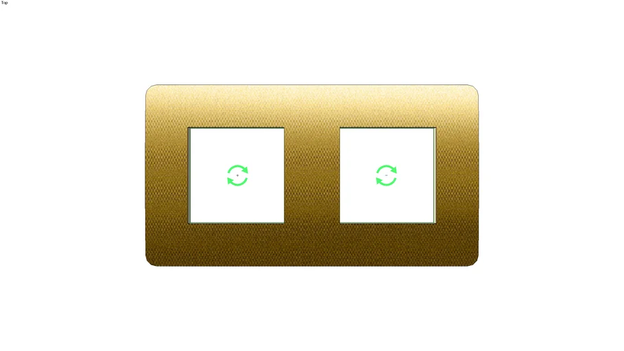 Unica Studio Metal Frame 1 gang, gold | 3D Warehouse