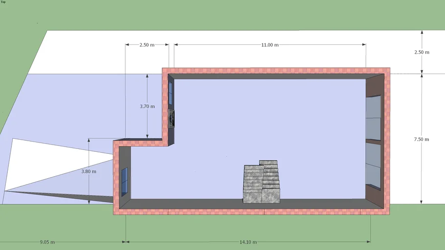 plan rdc 14m - nu | 3D Warehouse