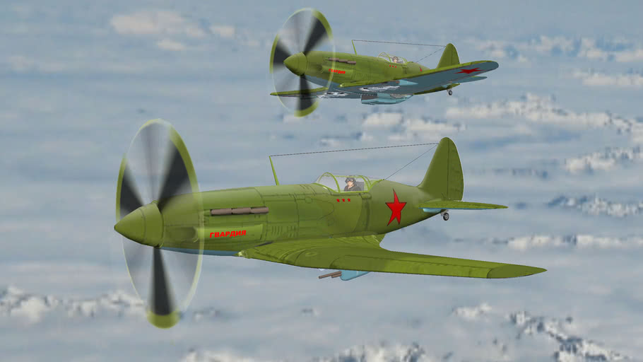 WW2+RUSSIAN+AIR_FORCE+MOCOYAN+MIG_3 | 3D Warehouse