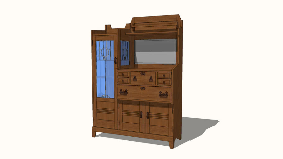 Arts and Crafts Bar Cabinet | 3D Warehouse