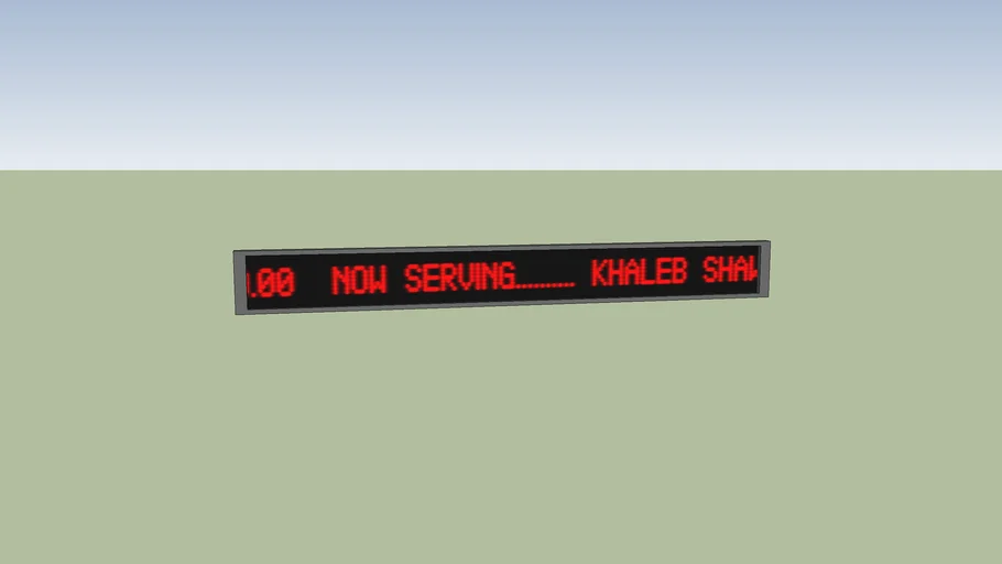LED Scrolling Signage | 3D Warehouse