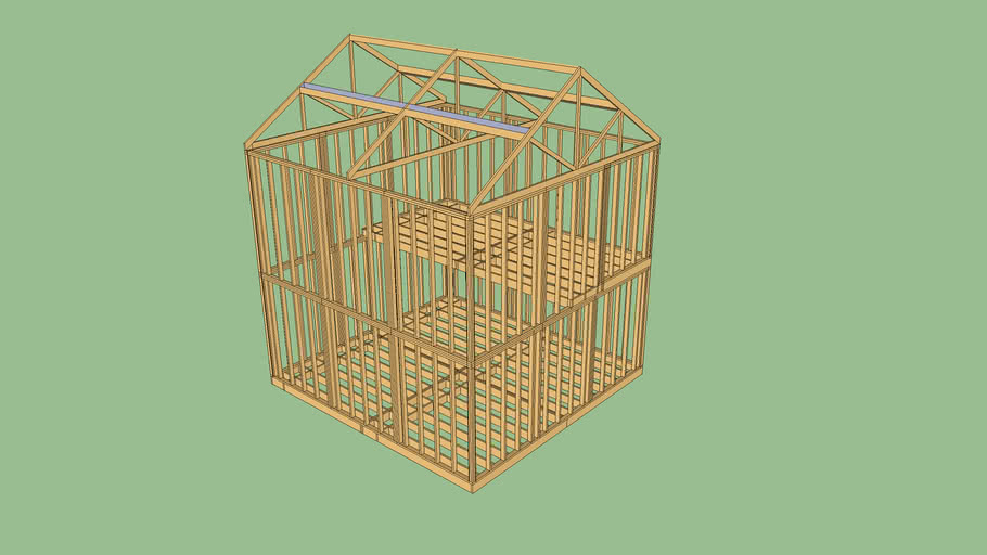 House Frame with Walls ceiling and floors made with Layers | 3D Warehouse