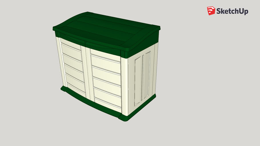 Keter plastic garden storage chest | 3D Warehouse