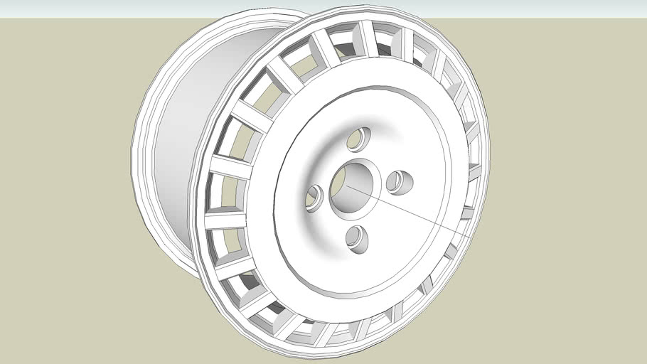 COMPOMOTIVE TH1355 13 inch rally wheel | 3D Warehouse