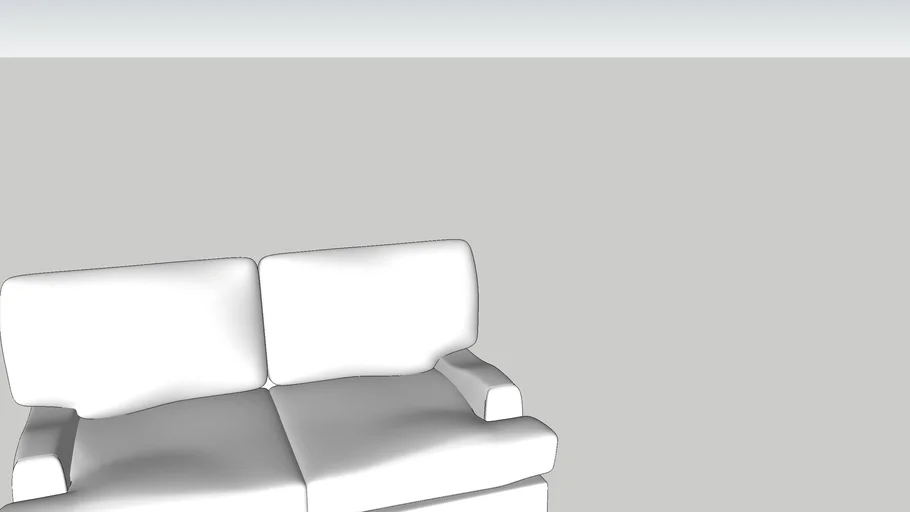 Hattiesburg Chenille 65' Recessed Arms Loveseat | 3D Warehouse