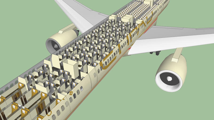 Etihad Boeing 777-300ER Cabin | 3D Warehouse