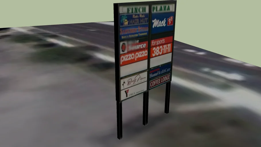 FINCH PLAZA SIGN | 3D Warehouse