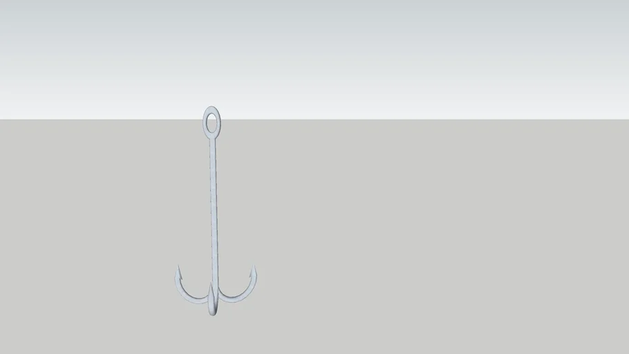 Fish Hook, Treble | 3D Warehouse