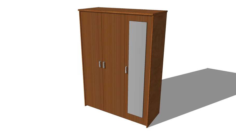 Lemari 3 Pintu, Kaca | 3D Warehouse