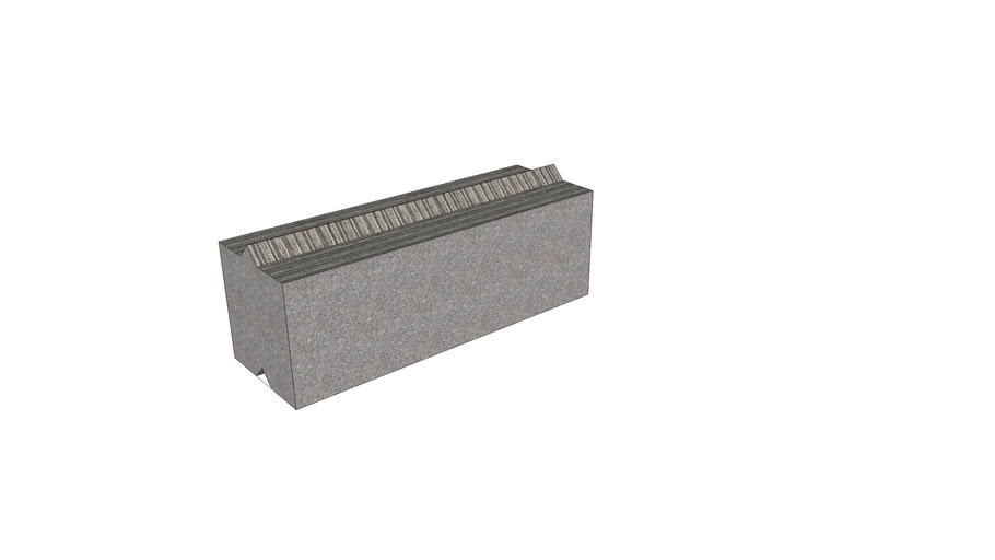 2'x2'x6' concrete retaining wall block | 3D Warehouse