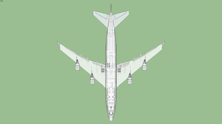 747- 400 with interior (no cockpit) | 3D Warehouse