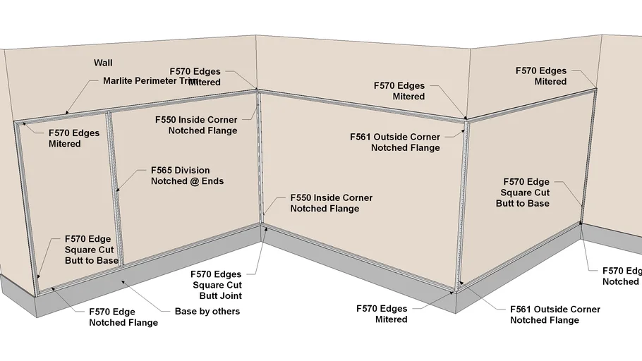 Marlite FRP - Suggested Aluminum Trim Fabrication | 3D Warehouse