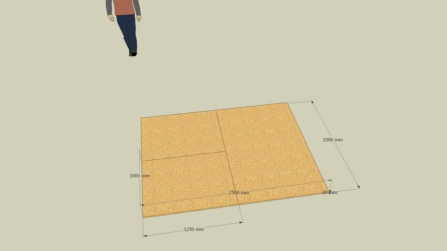 Chip board 2500x2000x20 mm | 3D Warehouse