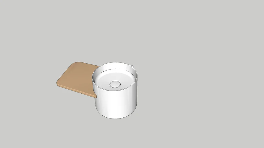 CAROMA ELVIRE 400 LHS WALL BASIN | 3D Warehouse