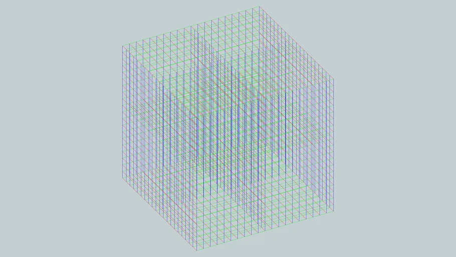 Enclosed 3-Dimensional Quadrant Section-Grid | 3D Warehouse