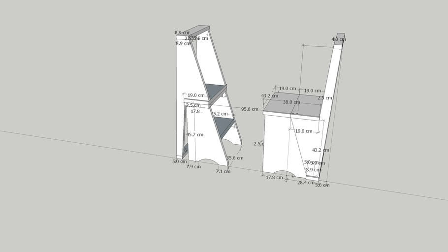 library stair chair | 3D Warehouse