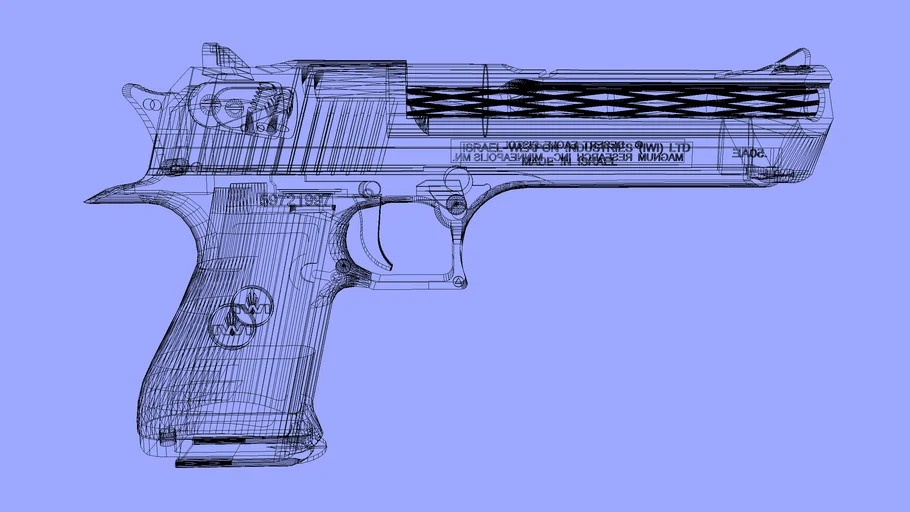 Desert Eagle wireframe | 3D Warehouse