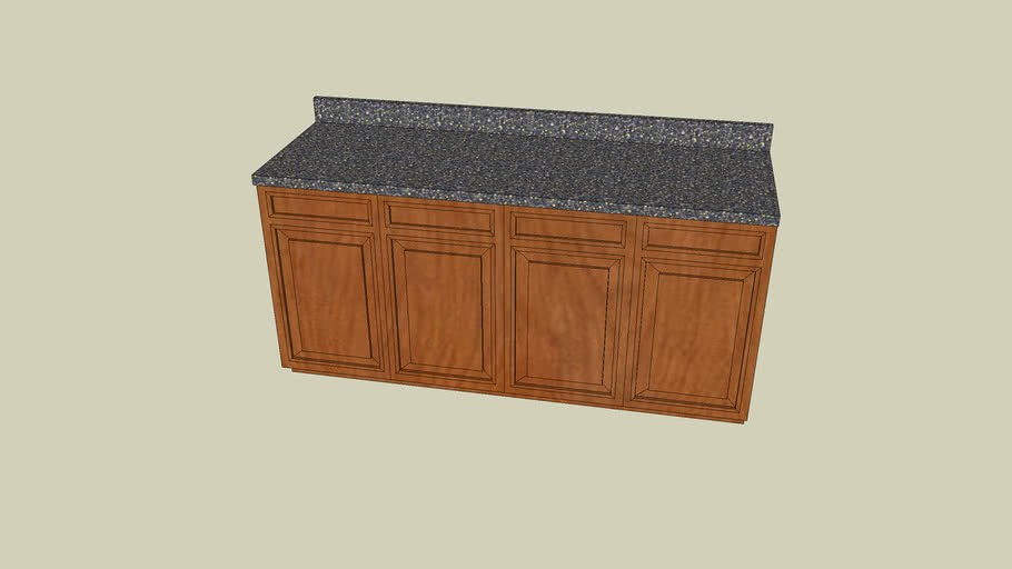6' kit sink base.skp (62 kb) | 3D Warehouse