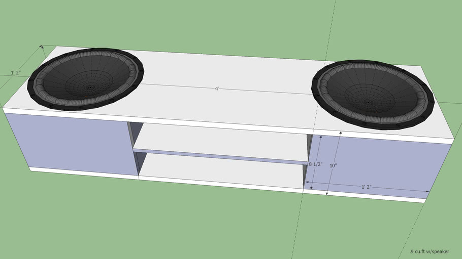 Custom Ford Ranger Loaded Subwoofer Box | 3D Warehouse