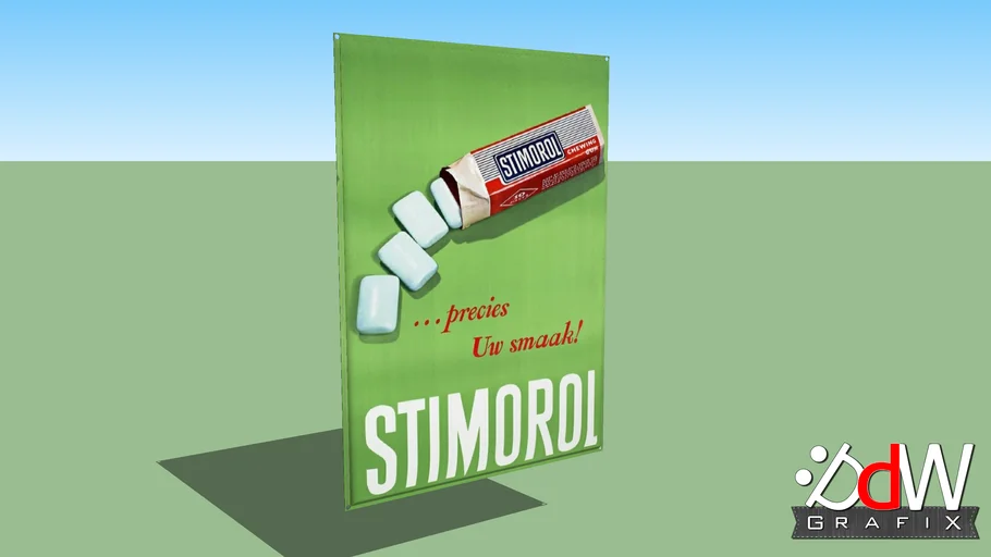 Emaille Reclamebord Stimorol | 3D Warehouse