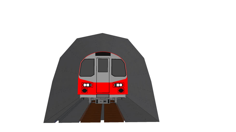 London Underground Straight Track with Train | 3D Warehouse