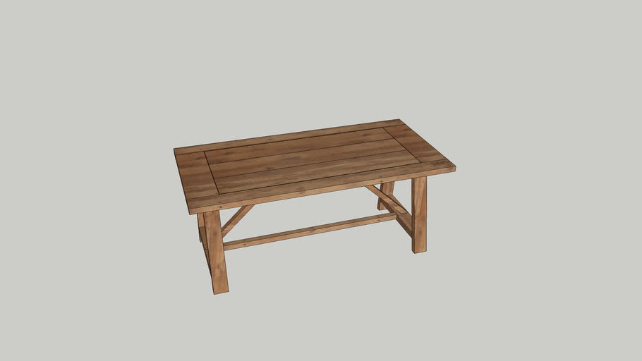 Wooden rustic table | 3D Warehouse