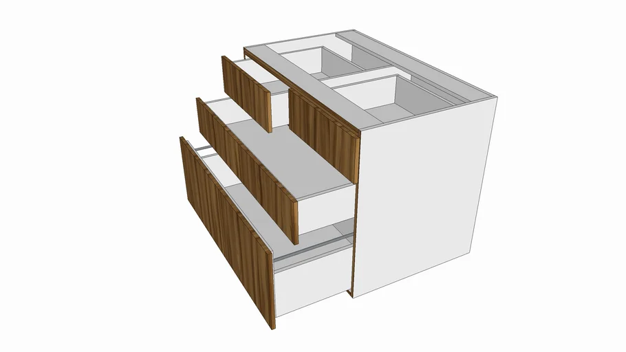 Gab 4 Cajones 1000 mm | 3D Warehouse