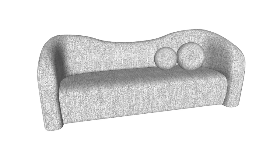 88036 Sofa 2-Seater Livia Melange Cream 201cm | 3D Warehouse