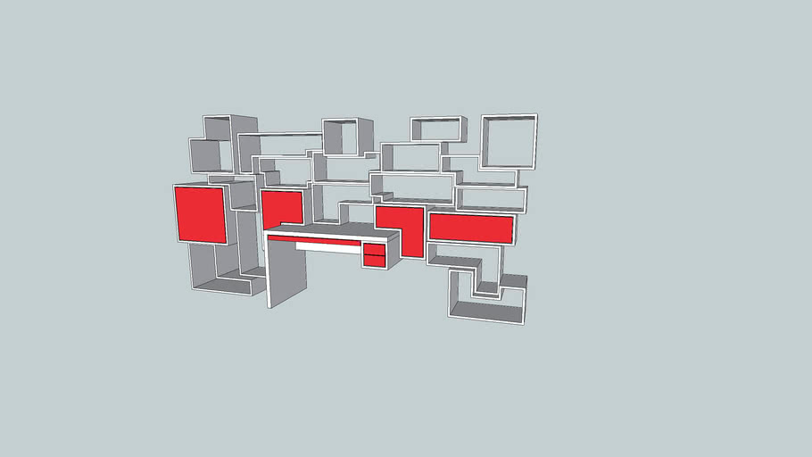 Interlocking bookcase | 3D Warehouse