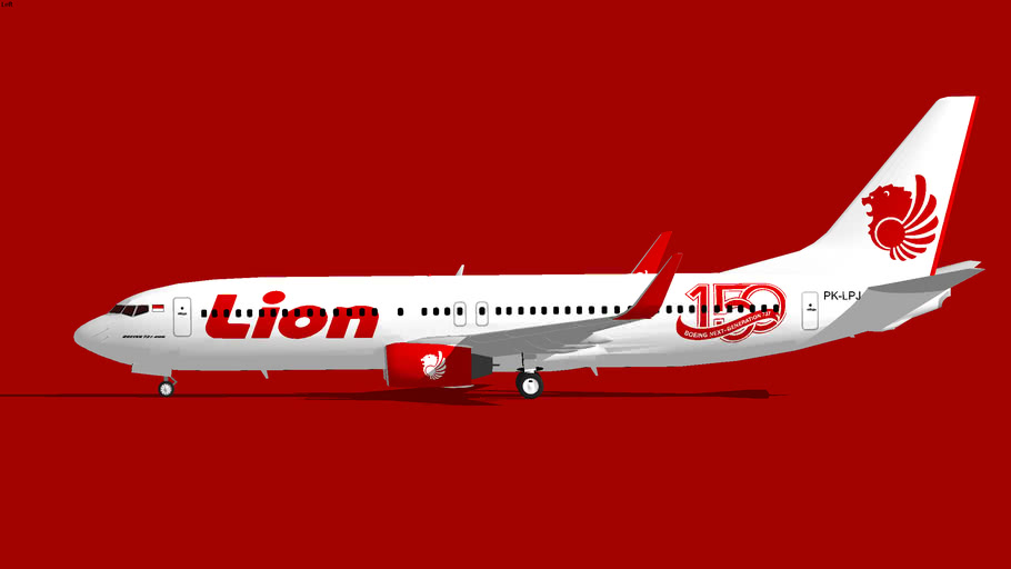 Lion Air Boeing 737-800NG 150th | 3D Warehouse