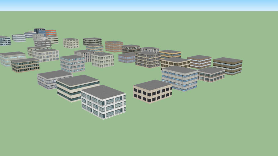 block buildings | 3D Warehouse