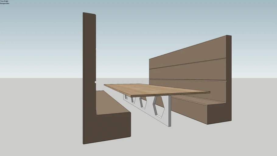 Simple benches and table | 3D Warehouse