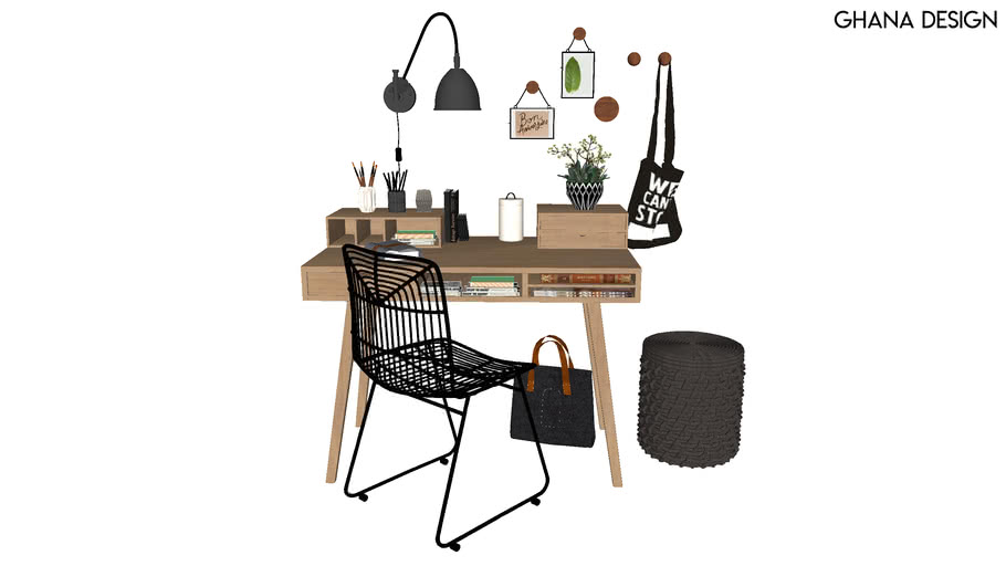 desk and decor | 3D Warehouse