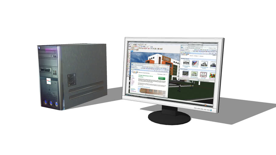 Fujitsu Siemens SCALEO P and 22'' screen | 3D Warehouse