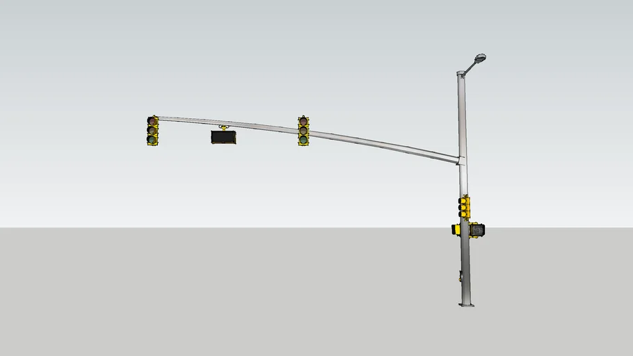 Mast Arm traffic signal | 3D Warehouse