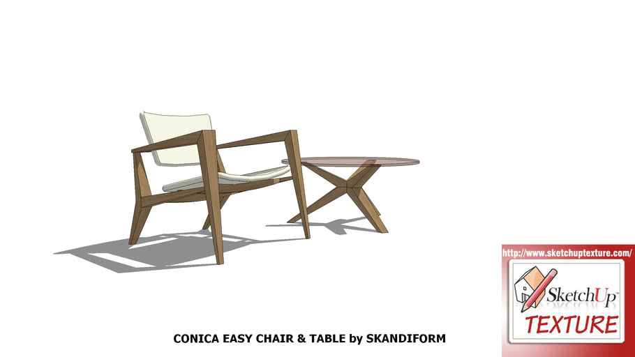 CONICA easy chair and table | 3D Warehouse