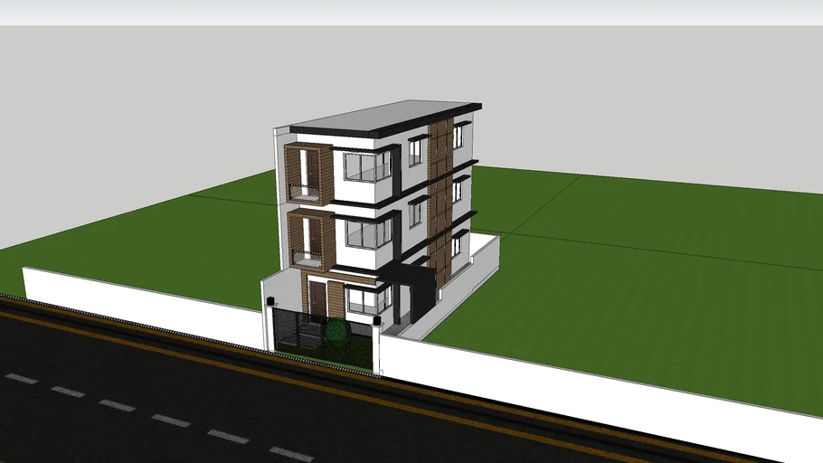 3 Storey Res'l Bldg Apartment | 3D Warehouse