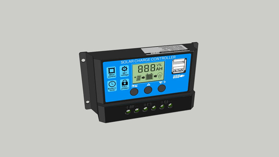 PWM Controlador carga solar 12V 10A | 3D Warehouse
