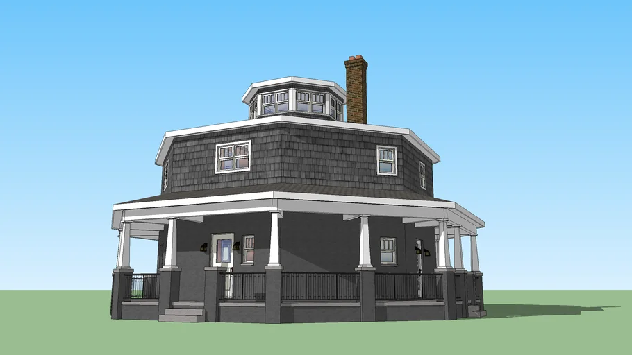 Judey's Octagon Beachfront Summer Cottage/Vacation House | 3D Warehouse