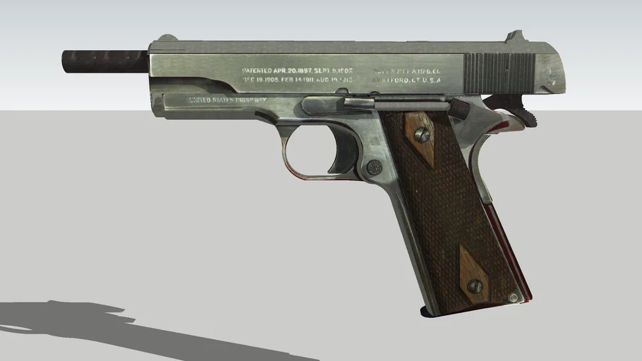 Colt 1911 open slide | 3D Warehouse