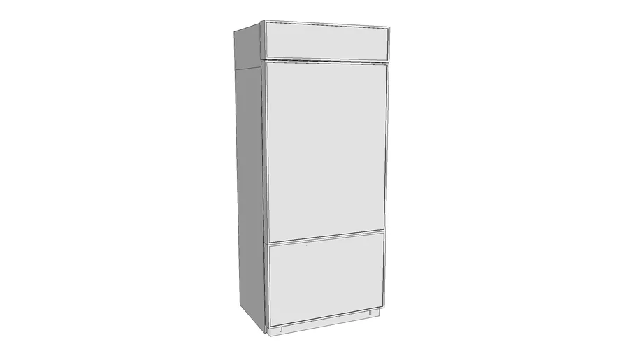 36' Built-In Bottom-Freezer Refrigerator | 3D Warehouse