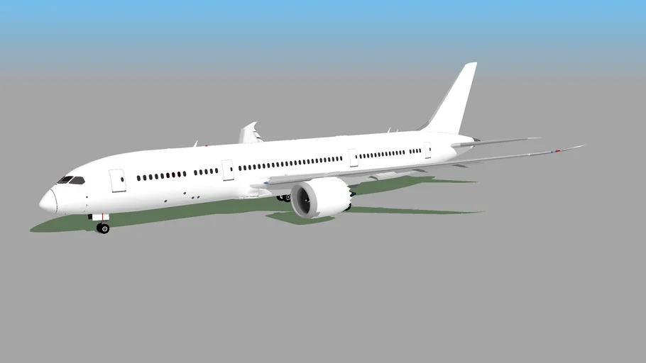 Template - Boeing 787-9 Dreamliner (flaps for takeoff) | 3D Warehouse